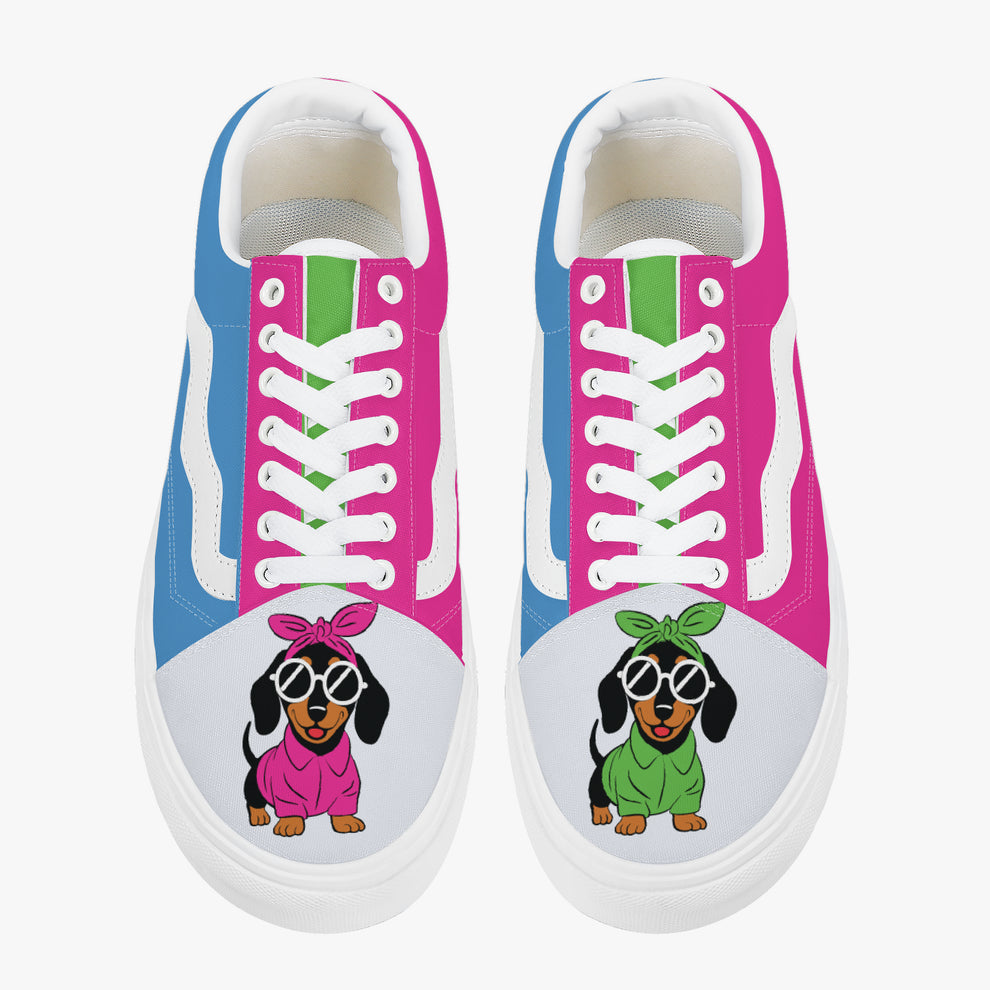 Saucy - Trendy Low-Top Canvas Sneakers – Dachshund Shop