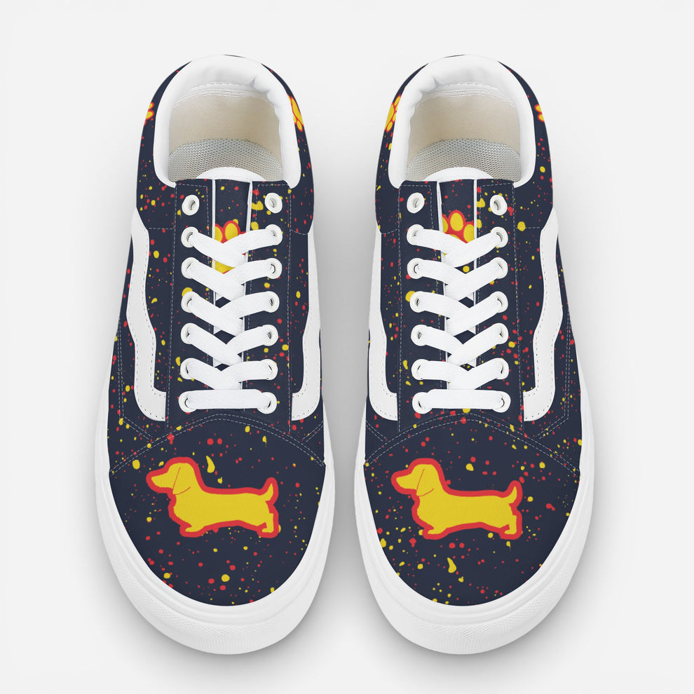 Cocoa - Trendy Low-Top Canvas Sneakers – Dachshund Shop