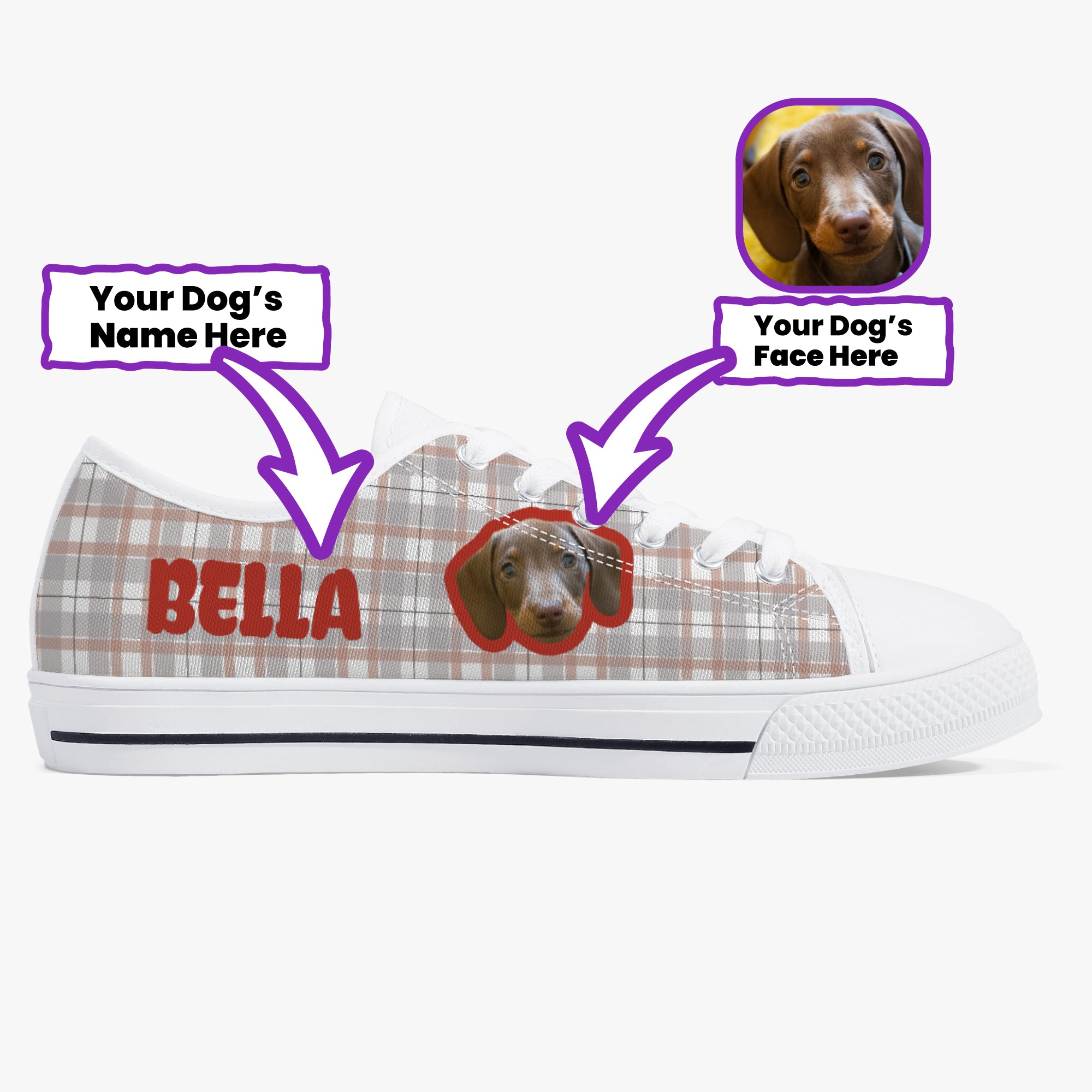 Dobby - Personalized Classic Low-Top Canvas Shoes – Dachshund Shop