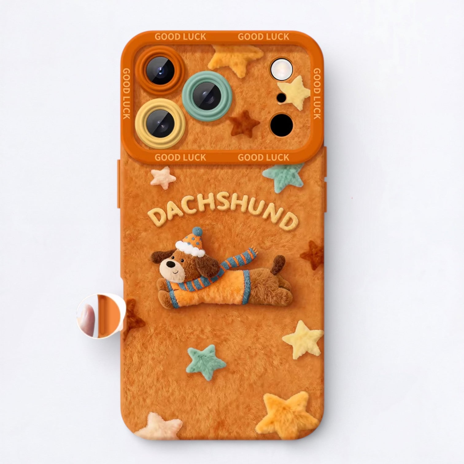 Dachsy Dachshund Plush iPhone Case – Full-Coverage Anti-Drop Silicone ...