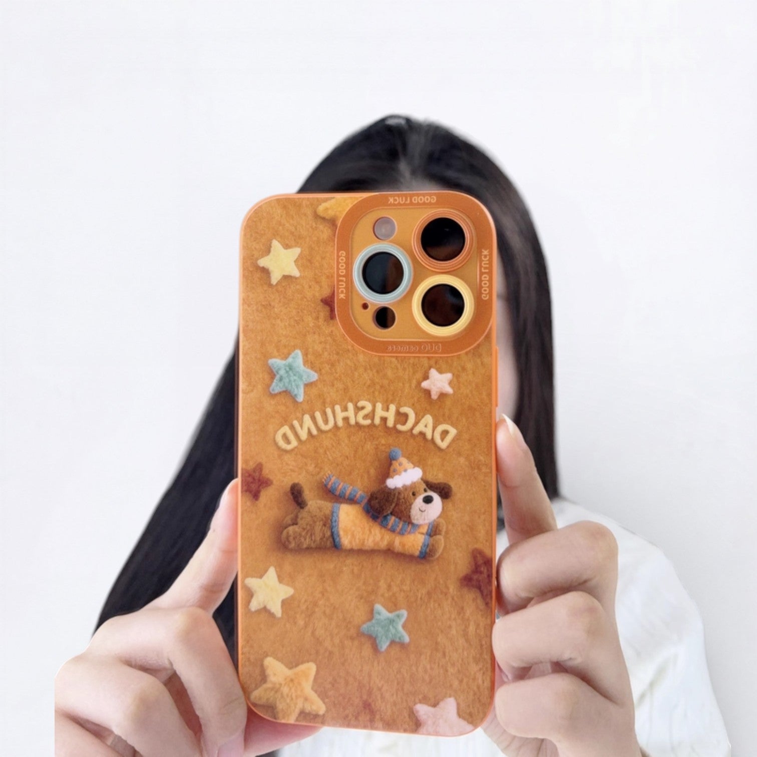 Dachsy Dachshund Plush iPhone Case – Full-Coverage Anti-Drop Silicone ...