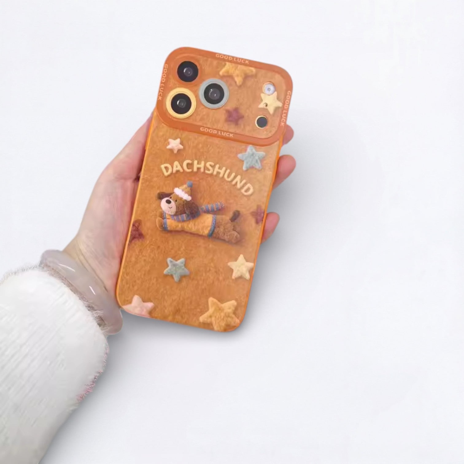 Dachsy Dachshund Plush iPhone Case – Full-Coverage Anti-Drop Silicone ...