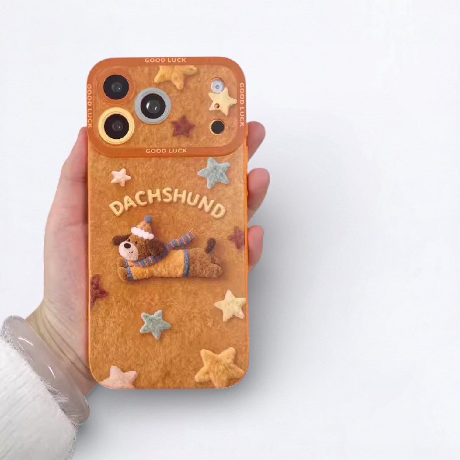 Dachsy Dachshund Plush iPhone Case – Full-Coverage Anti-Drop Silicone ...